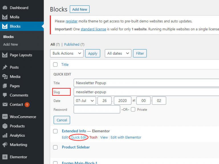 How to use Molla Block – Molla WordPress Documentation