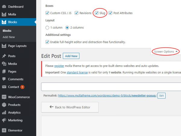 How to use Molla Block – Molla WordPress Documentation