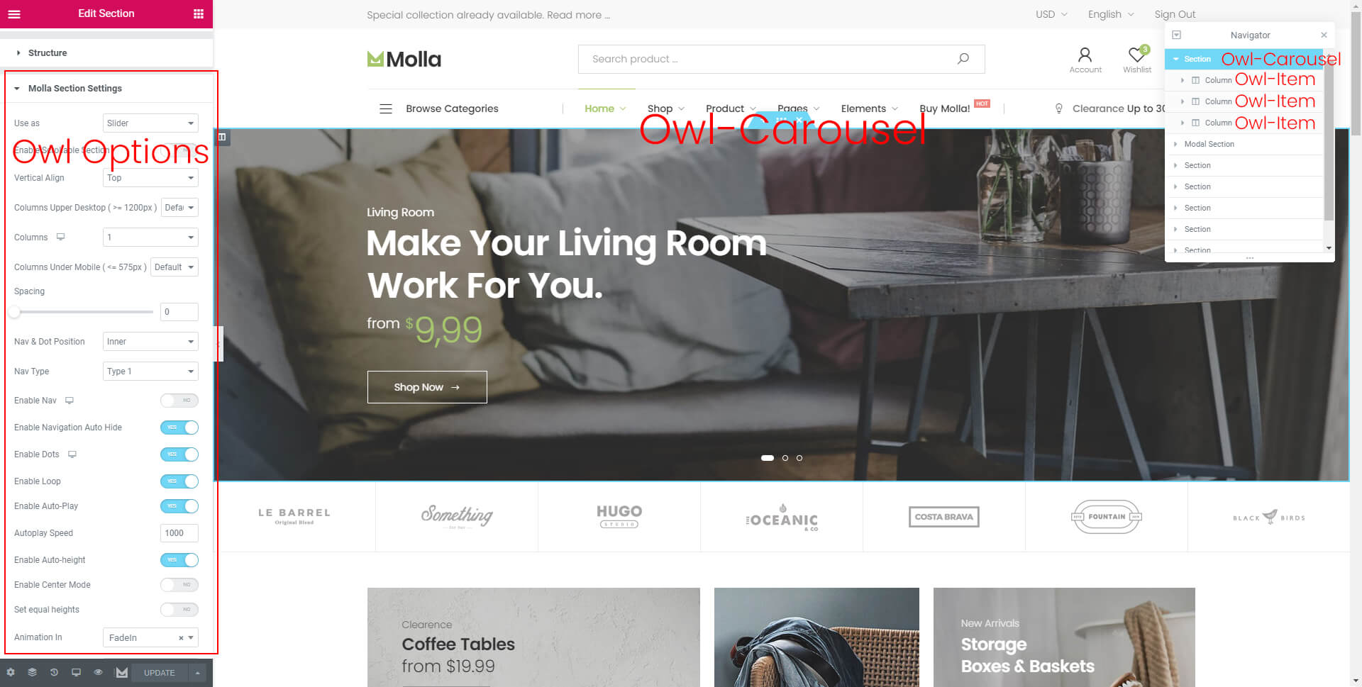 How To Create Slider In Elementor – Molla WordPress Documentation