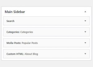 Widget Areas – Molla WordPress Documentation