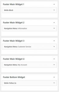 Widget Areas – Molla WordPress Documentation